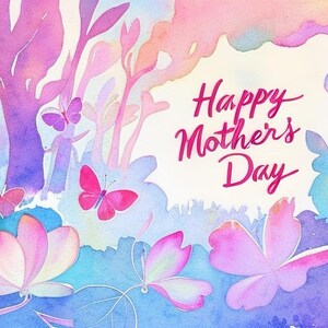 Mother's Day Floral Card Template Art | Customizable | Instant Download ...