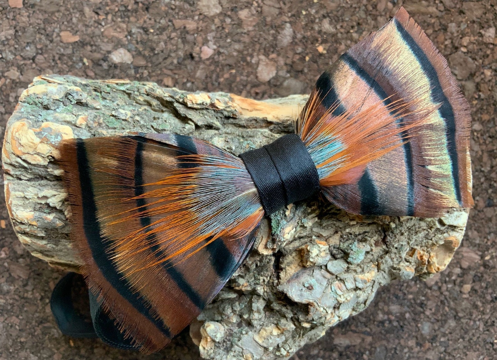 The Cheyenne Turkey and Pheasant Feather Bow Tie Handmade - Etsy