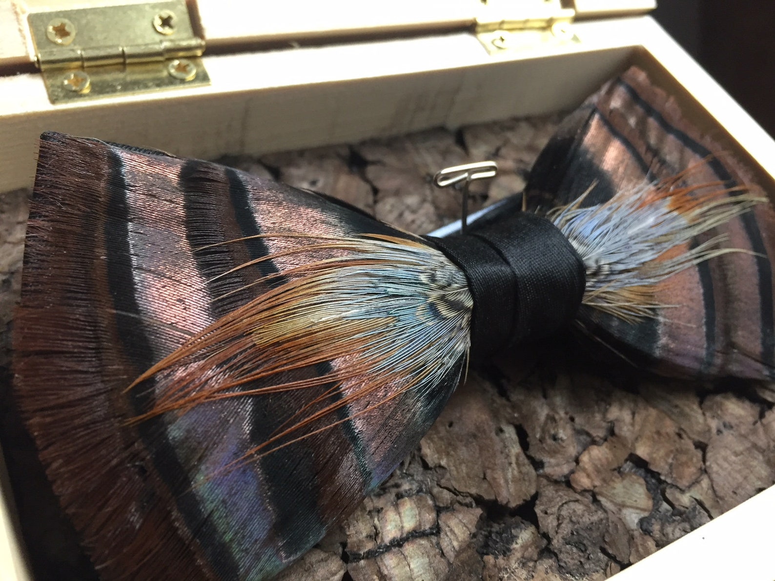 The Cheyenne Turkey and Pheasant Feather Bow Tie Handmade - Etsy