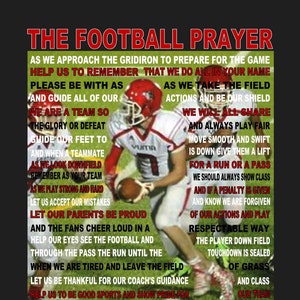 The Football Prayer With Photo Personalized, Football Group, Senior ...