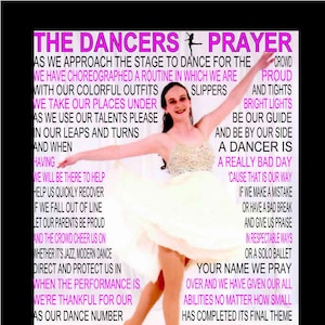 The Dancer Prayer Personalized With Photo, Dancer, Dancer Poem, Dancing ...