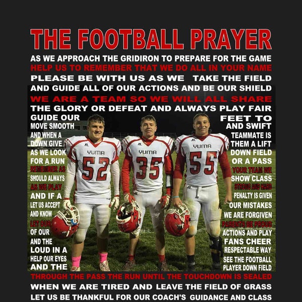 Football Prayer - Etsy