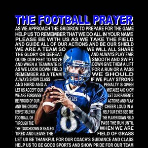 The Football Prayer With Photo Personalized, Senior Night, Sports ...