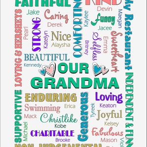 Custom Name Prints, Collage Word Art, Custom Name Collages, Collage ...