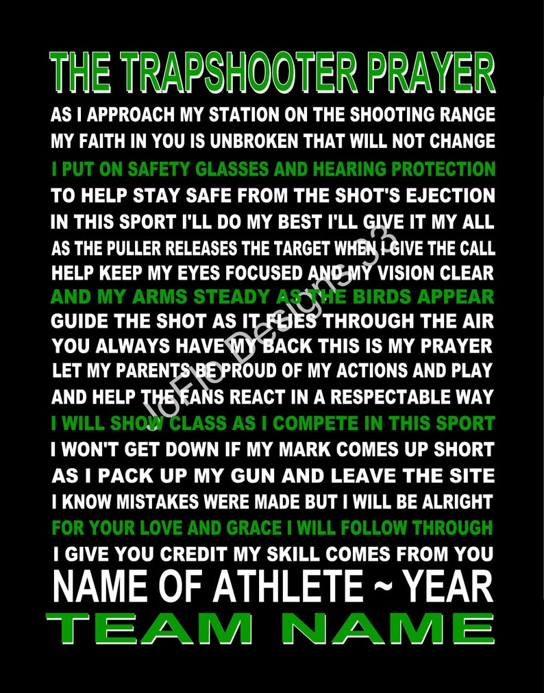 Archery Prayer, Trapshooter Prayer, Archery Print, Trapshooter ...