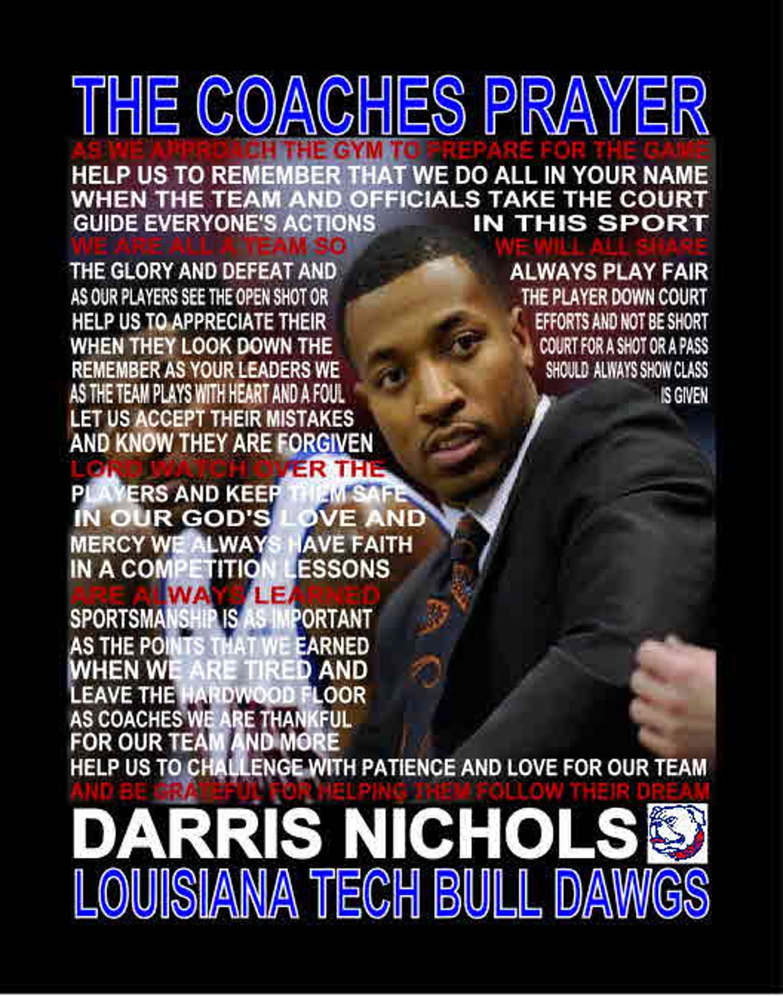 The Coach's Basketball Prayer Personalized With Photo - Etsy