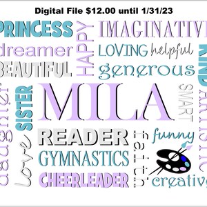 Custom Name Prints, Collage Word Art, Custom Name Collages, Collage ...