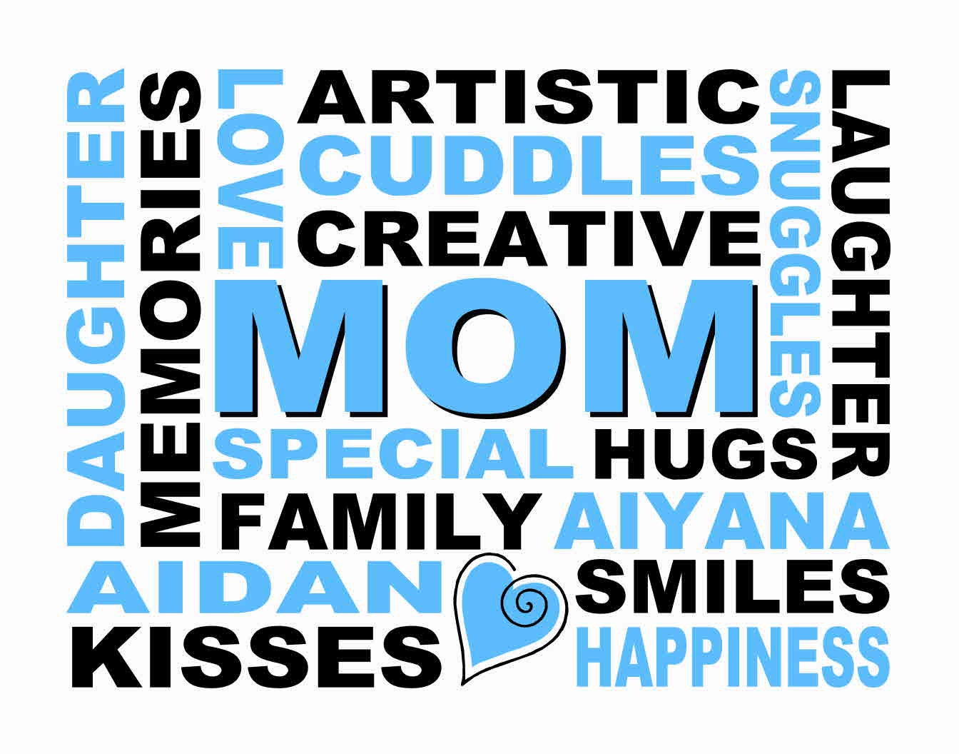 Custom Name Collage Print Names Names on Heavy Matte Paper | Etsy