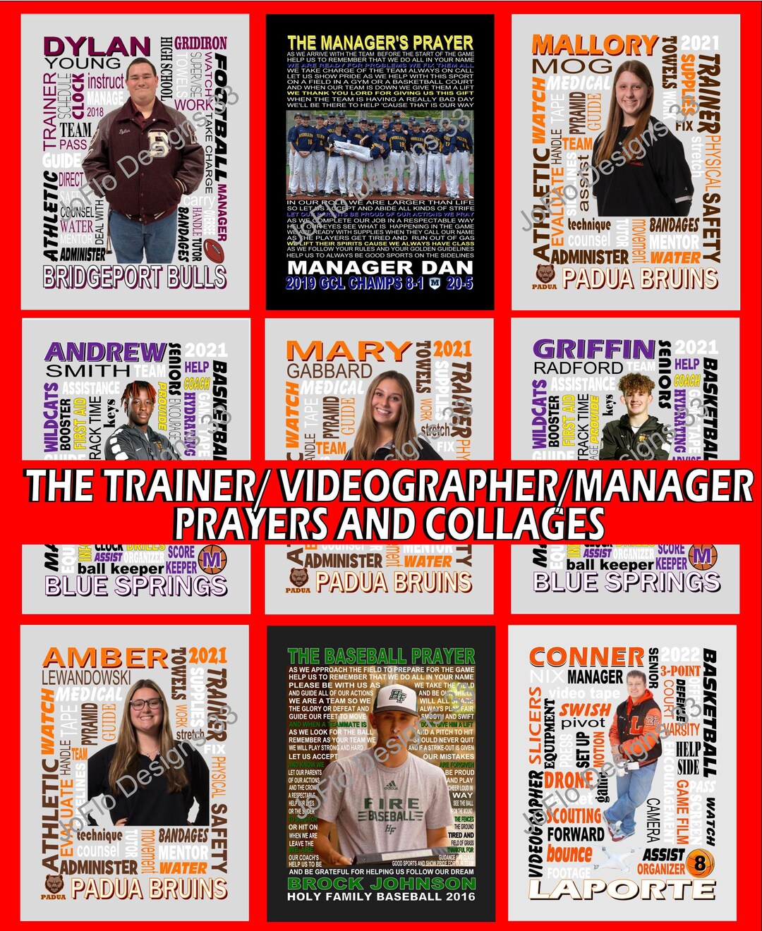 Trainer Collage, Videographer Collage, Manager Collage, Custom Collages ...