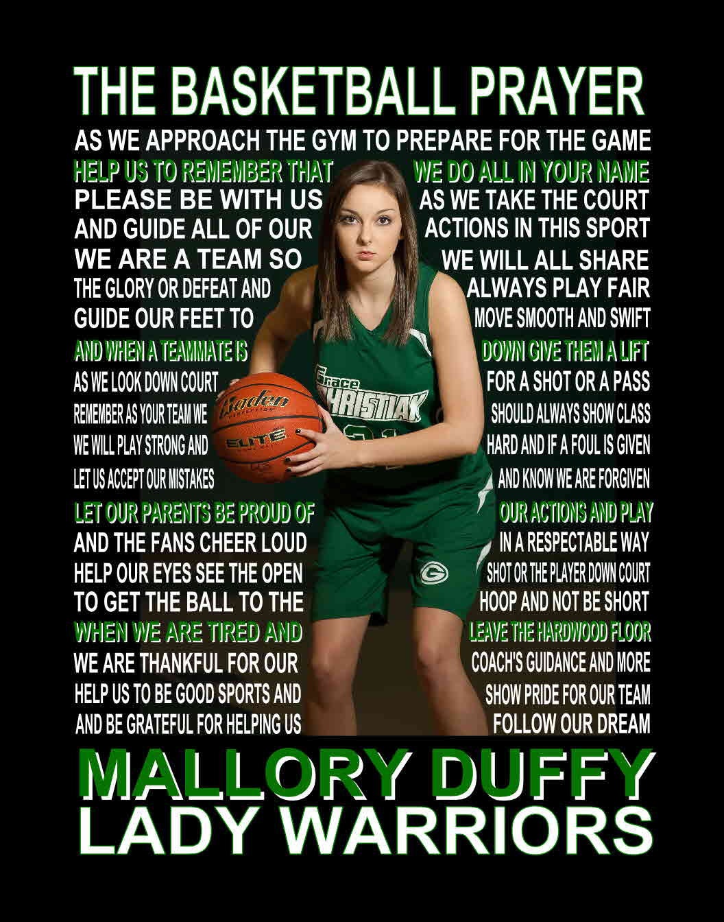 The Basketball Prayer personalized with photo Basketball | Etsy