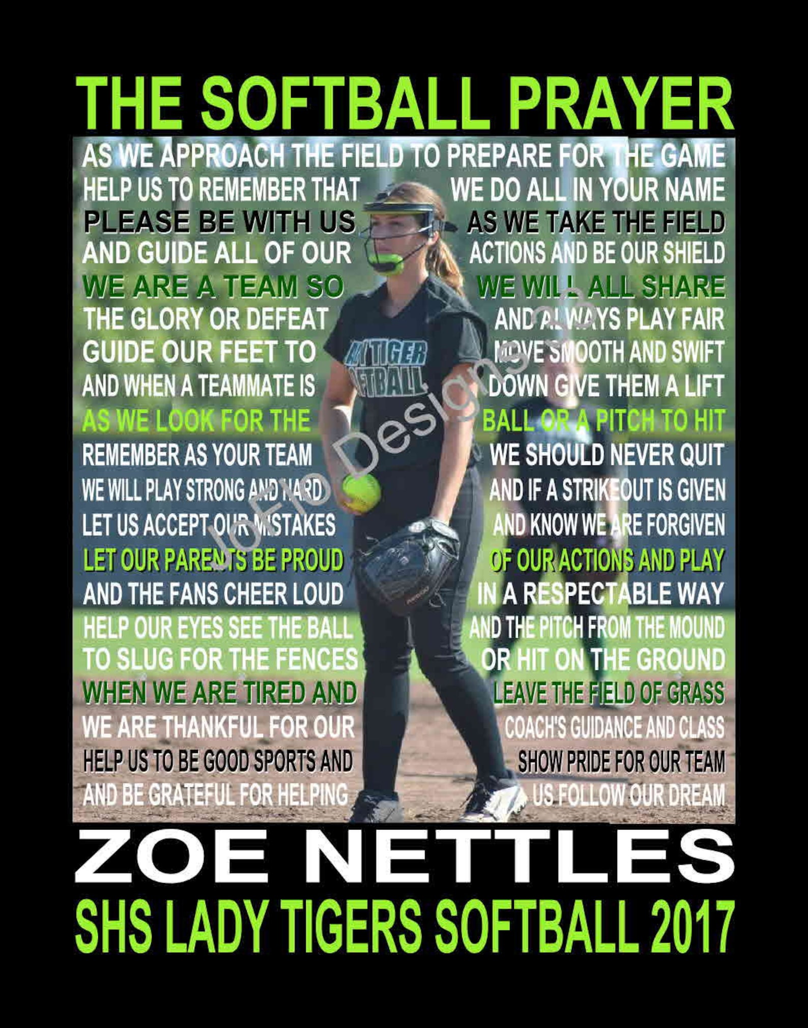 The Softball Prayer Personalized With Photo Softball Prayer - Etsy