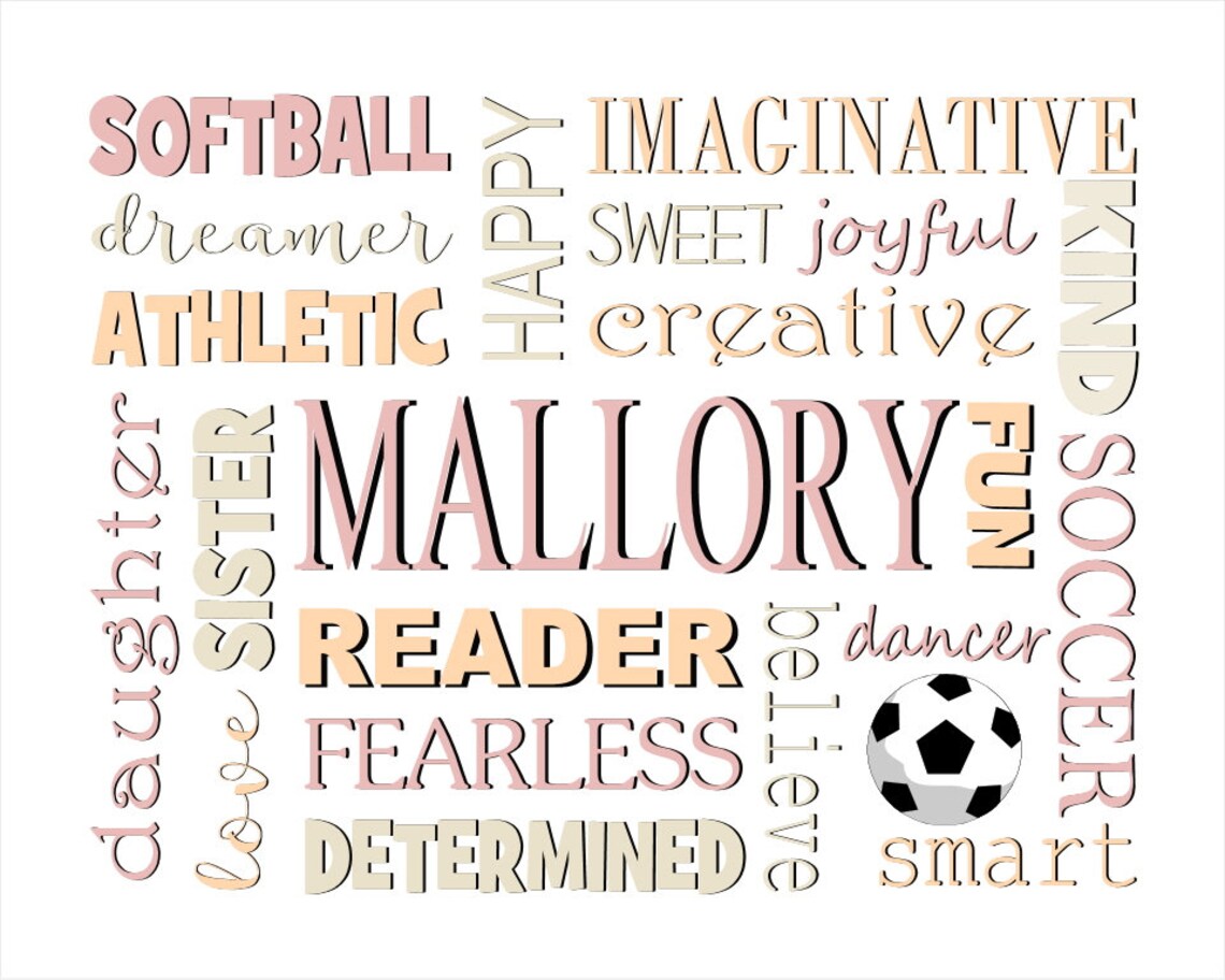 Custom Name Prints Print Names Names on Heavy Matte Paper - Etsy