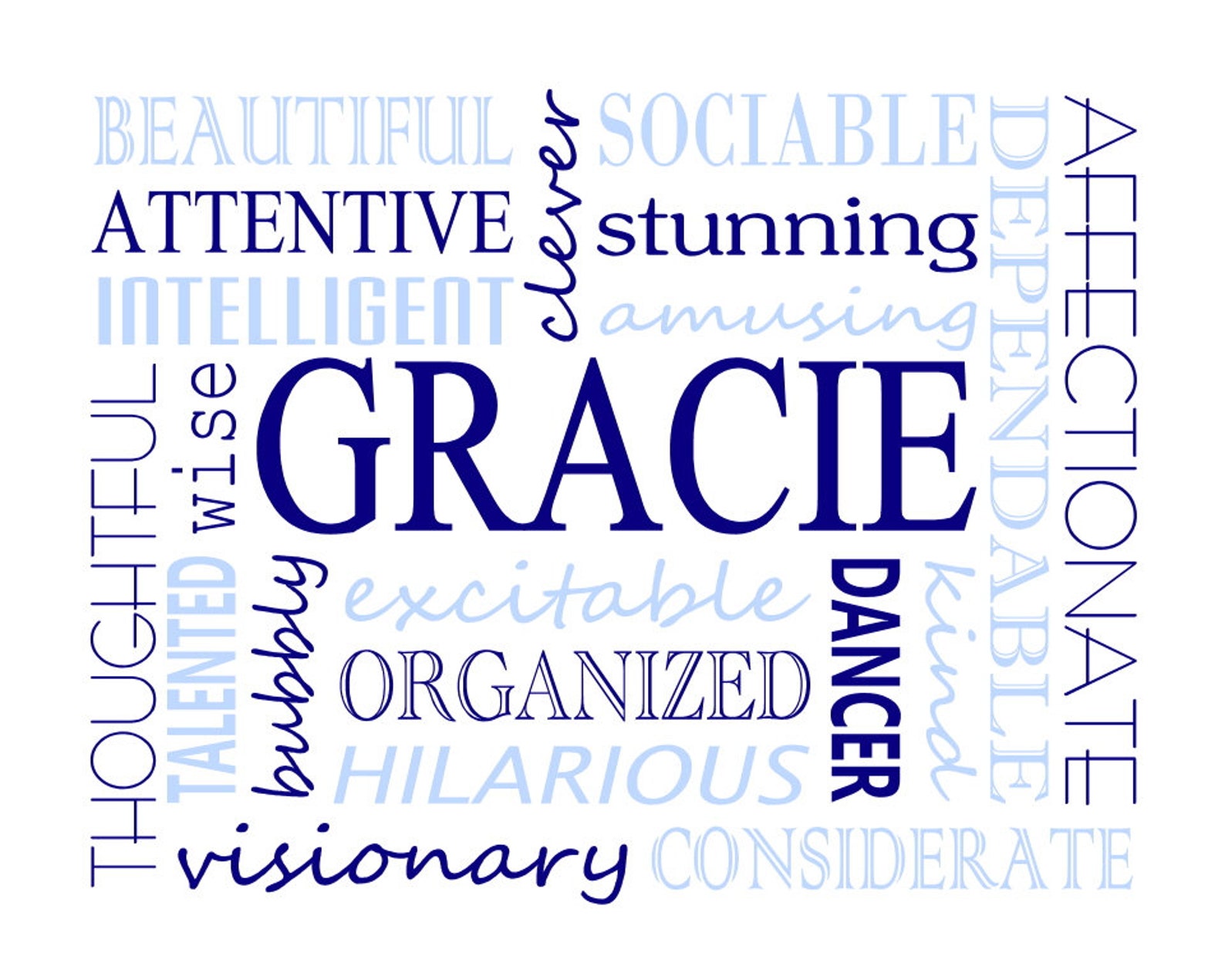 Custom Name Prints Print Names Names on Heavy Matte Paper - Etsy