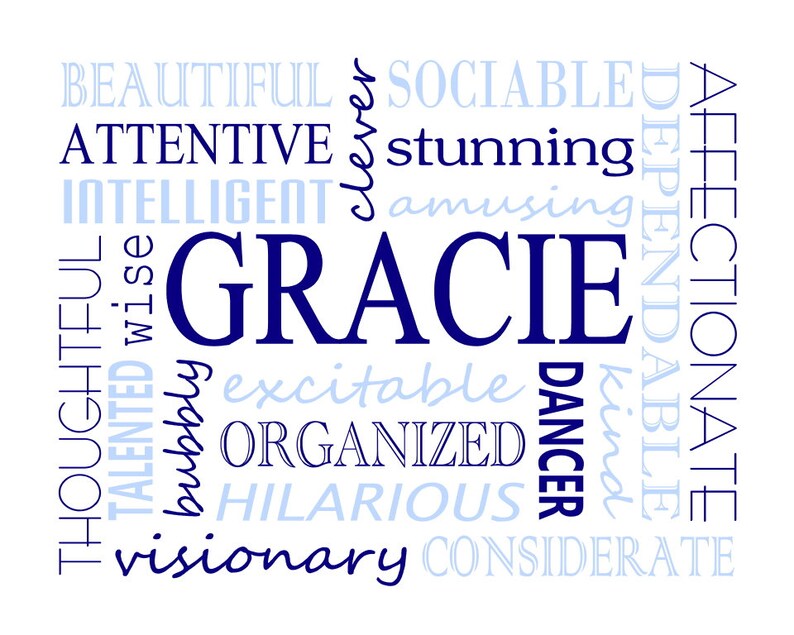 Custom Name Prints Print Names Names on Heavy Matte Paper - Etsy