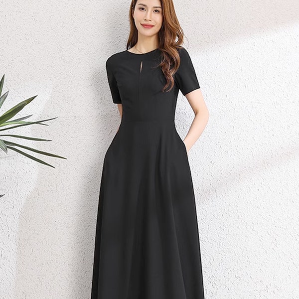 Short Black Flare Dress - Etsy