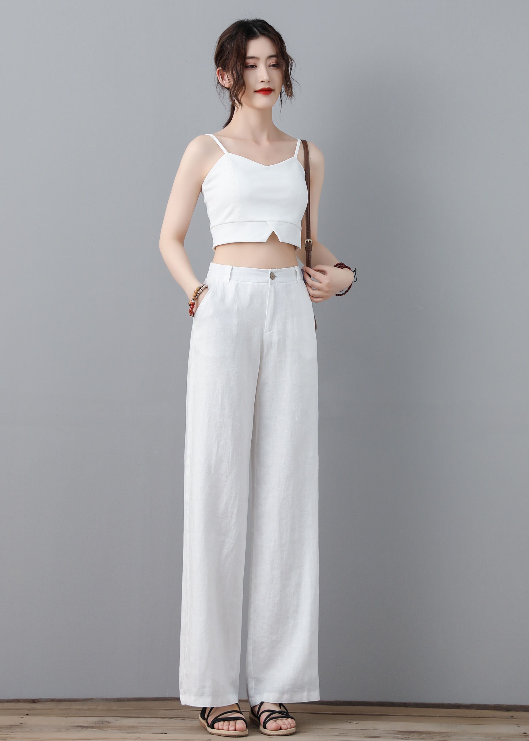 White Linen Pants Linen Pants Wide Leg Linen Pants Women - Etsy Australia