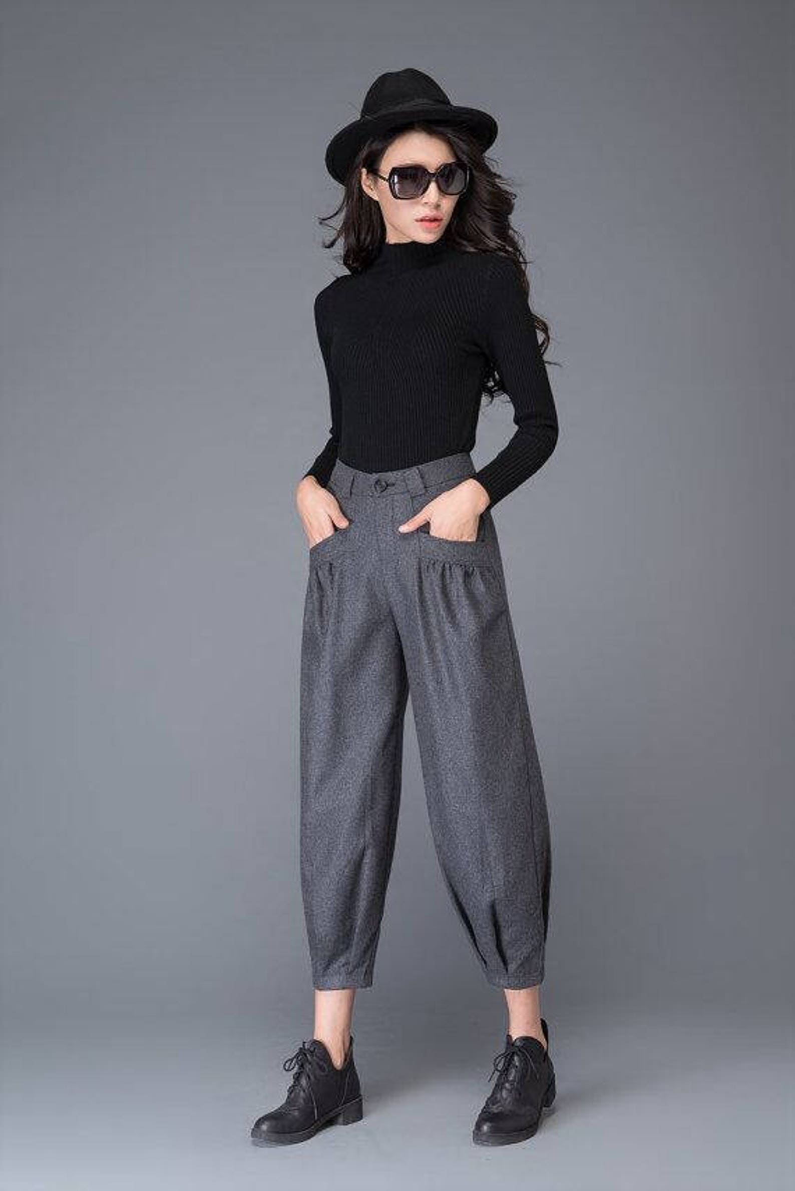 Wool pants Long wool pants winter pants women warm pants | Etsy