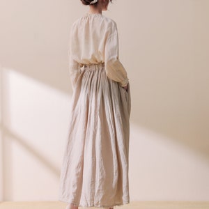 Beige Linen Tops, Linen Blouses, Women's Linen Tops, Linen Top for ...