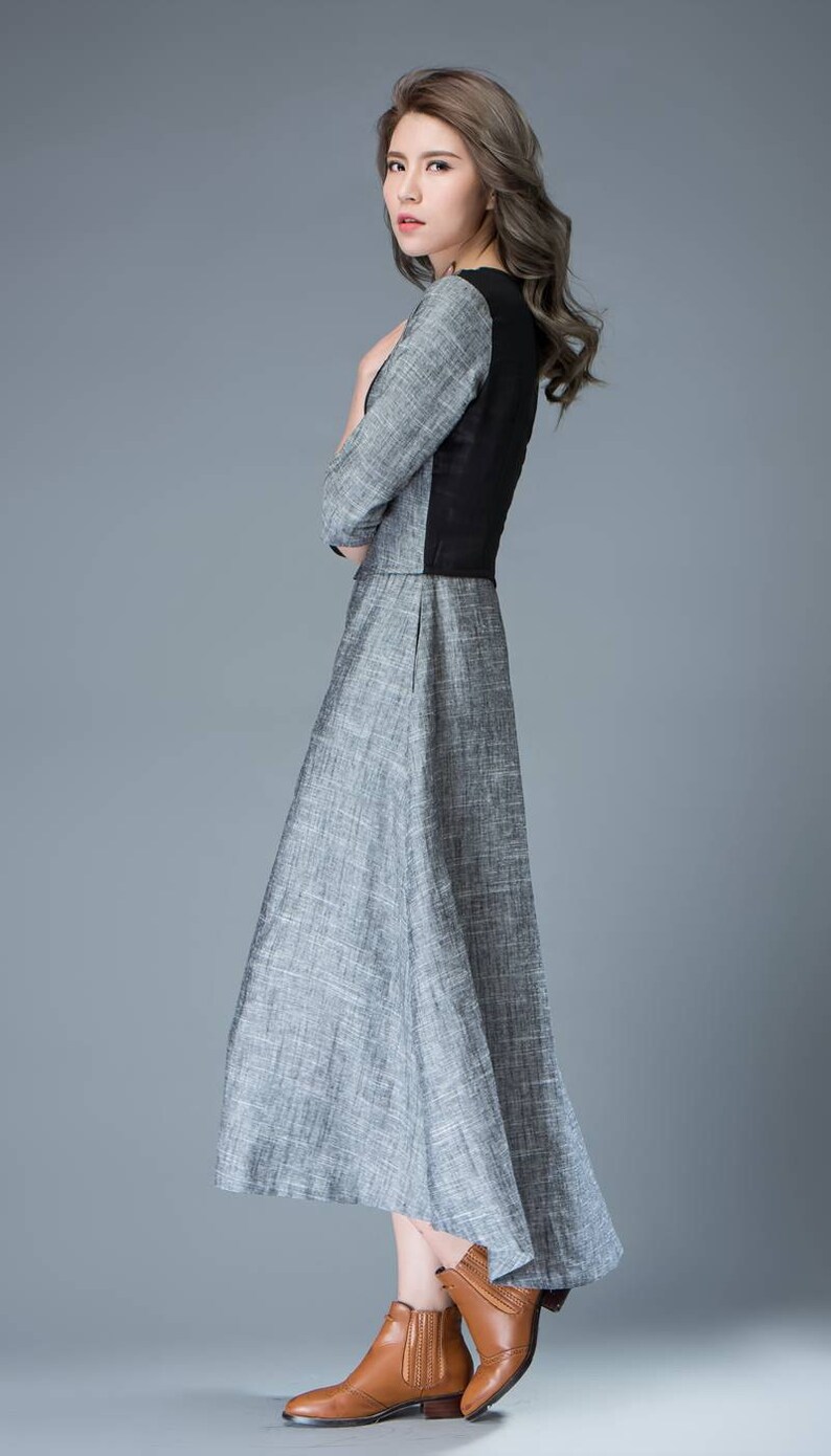 Linen Dress, Womens Dresses Casual, Maxi Dress With Sleeves, Linen ...
