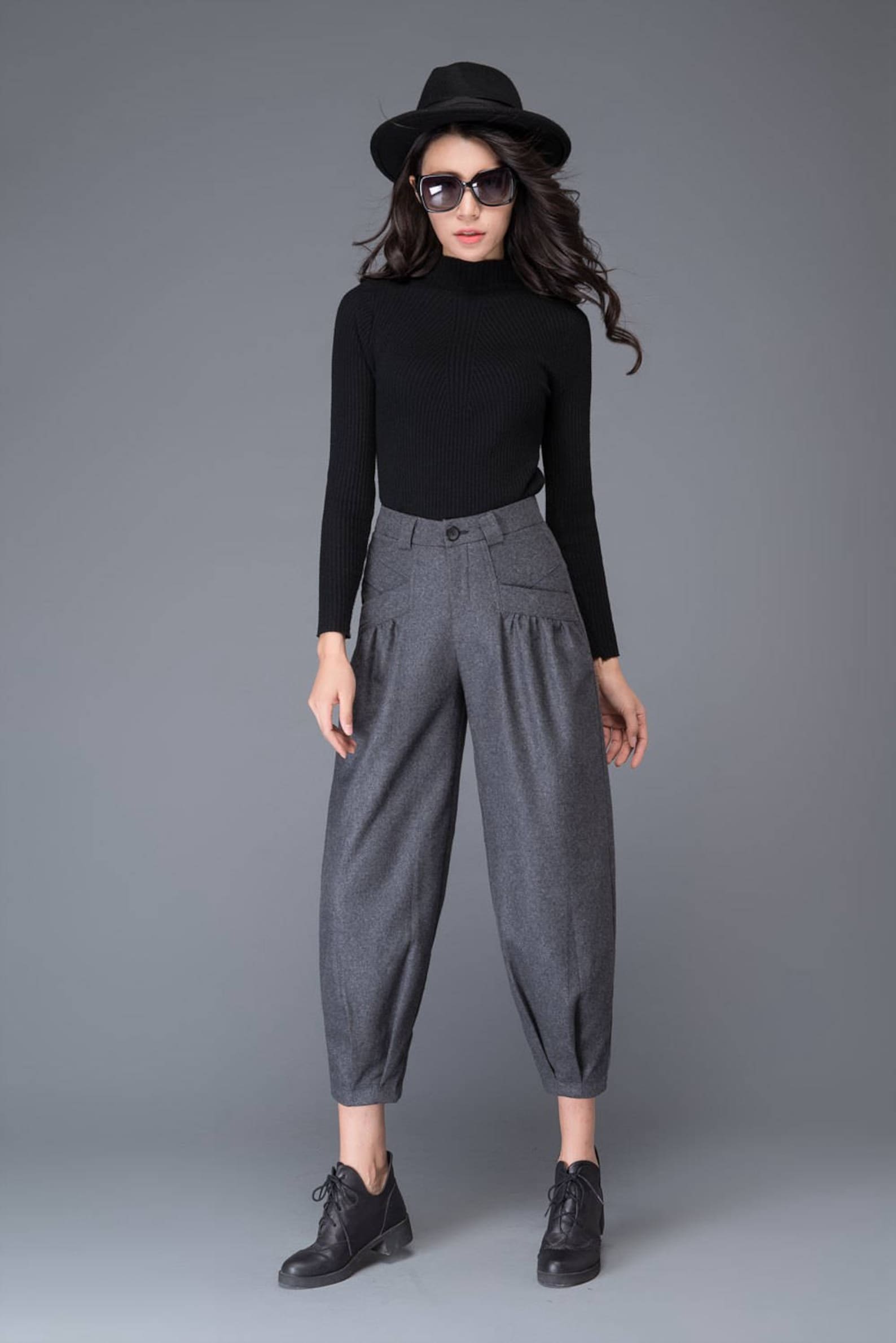 Wool Pants Long Wool Pants Winter Pants Women Warm Pants | Etsy