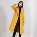 Yellow Wool Coat, Wrap Wool Coat, Oversized Wool Coat, Wool Coat Women ...