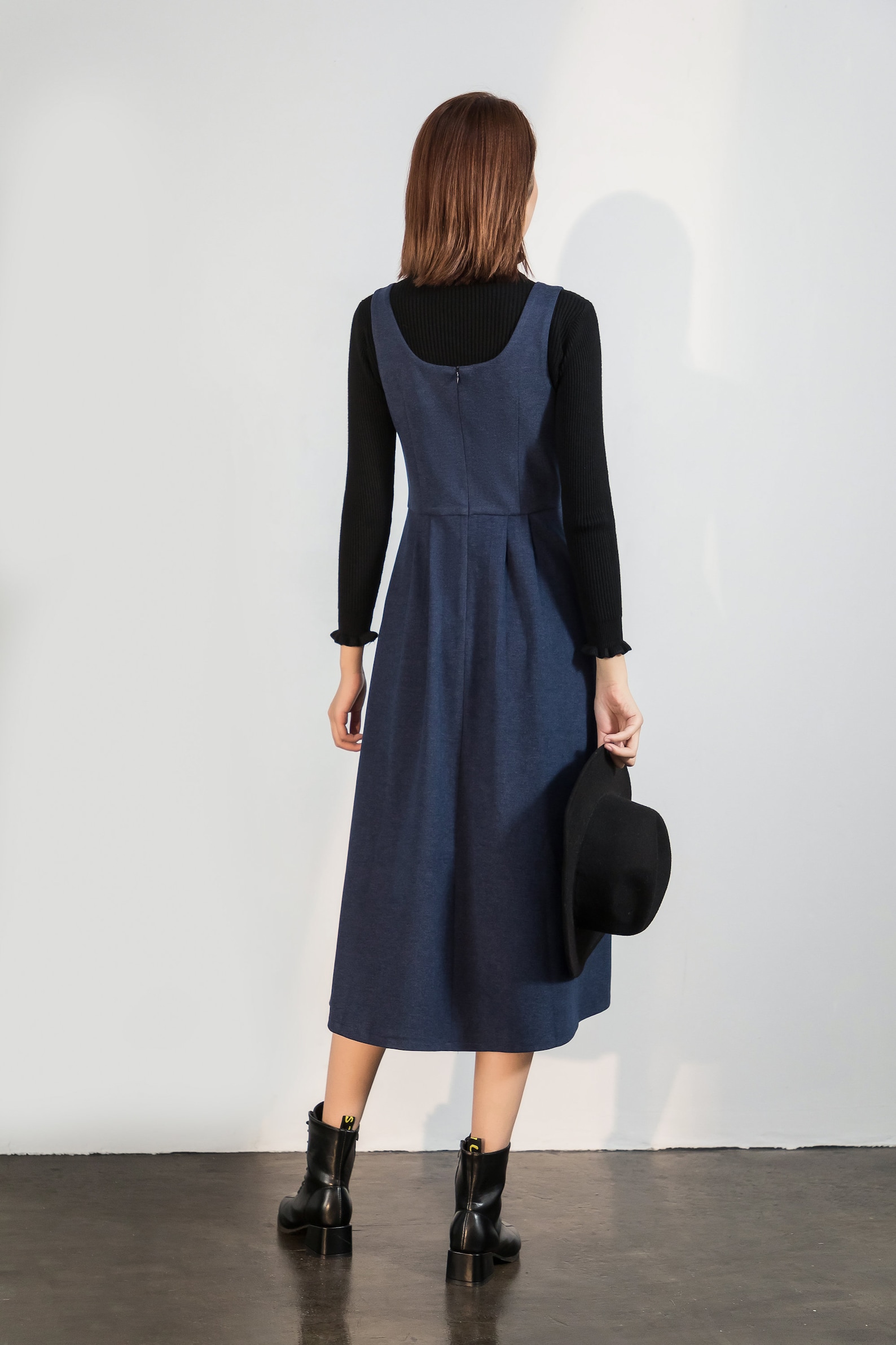 Wool Dress Wool Pinafore Dress Sleeveless Wool Dress Midi - Etsy