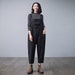 Black Linen Overalls Women, Plus Size Overalls, Linen Jumpsuits Women ...