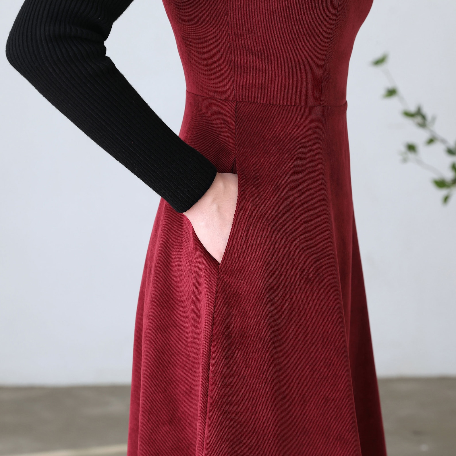 Red Corduroy Dress Womens Sleeveless Corduroy Dress Long - Etsy