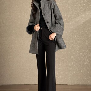 Wool Coat, Short Wool Coat, Wool Overcoat, Wool Womens Coat With ...