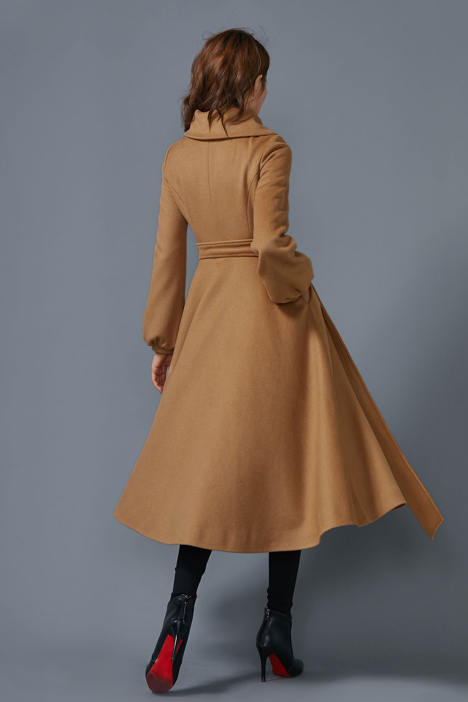 Camel Wool Coat Long Wool Coat Winter Coat Women | Etsy