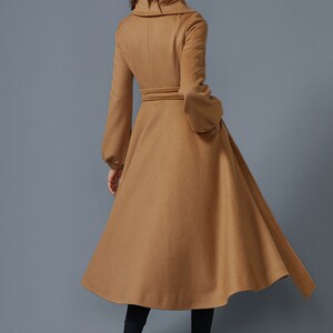 Camel Wool Coat, Long Wool Coat, Winter Coat Women, Asymmetrical Wool ...