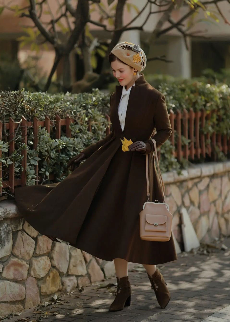 Long Wool Princess Coat Swing Wool Coat Fit &flare Coat - Etsy UK