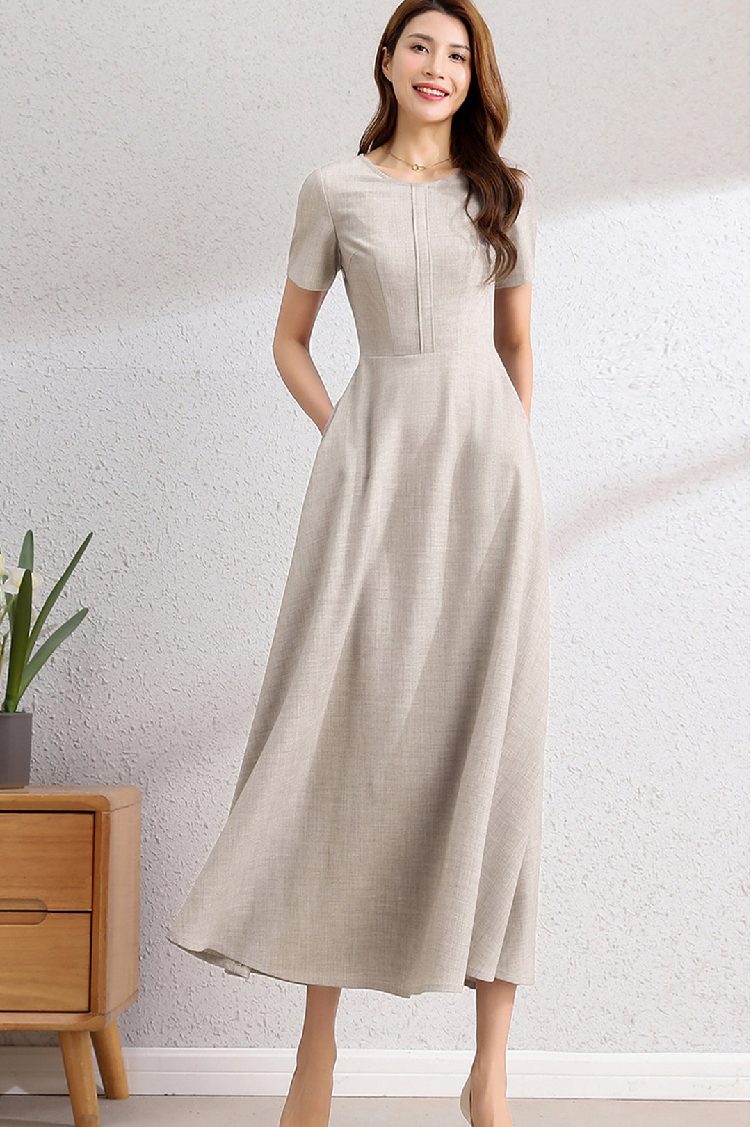 Long Summer Dress, Simple Dress, Ladies Dresses, Elegant Dress, Fit and ...