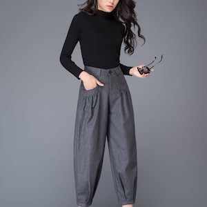 Wool Pants, Long Wool Pants, Winter Pants Women, Warm Pants, Womens ...