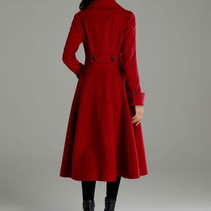 Red Wool Coat, Long Wool Coat, Womens Wool Coat, Winter Wool Coat, Wool ...
