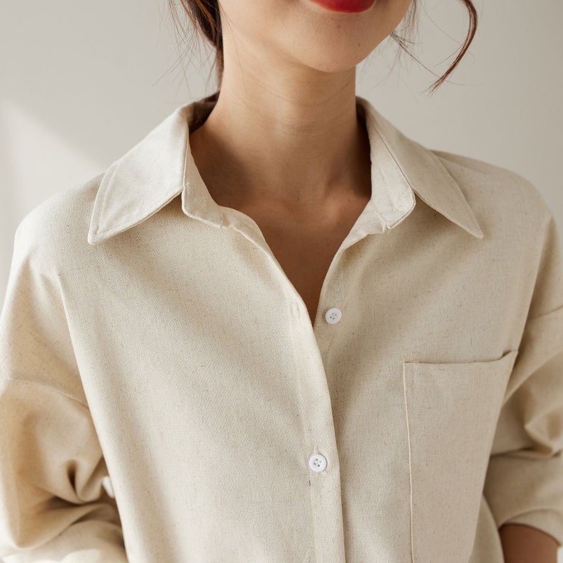 Linen Shirt Dress Long Shirt Dress Women Spring Shirt Dress - Etsy