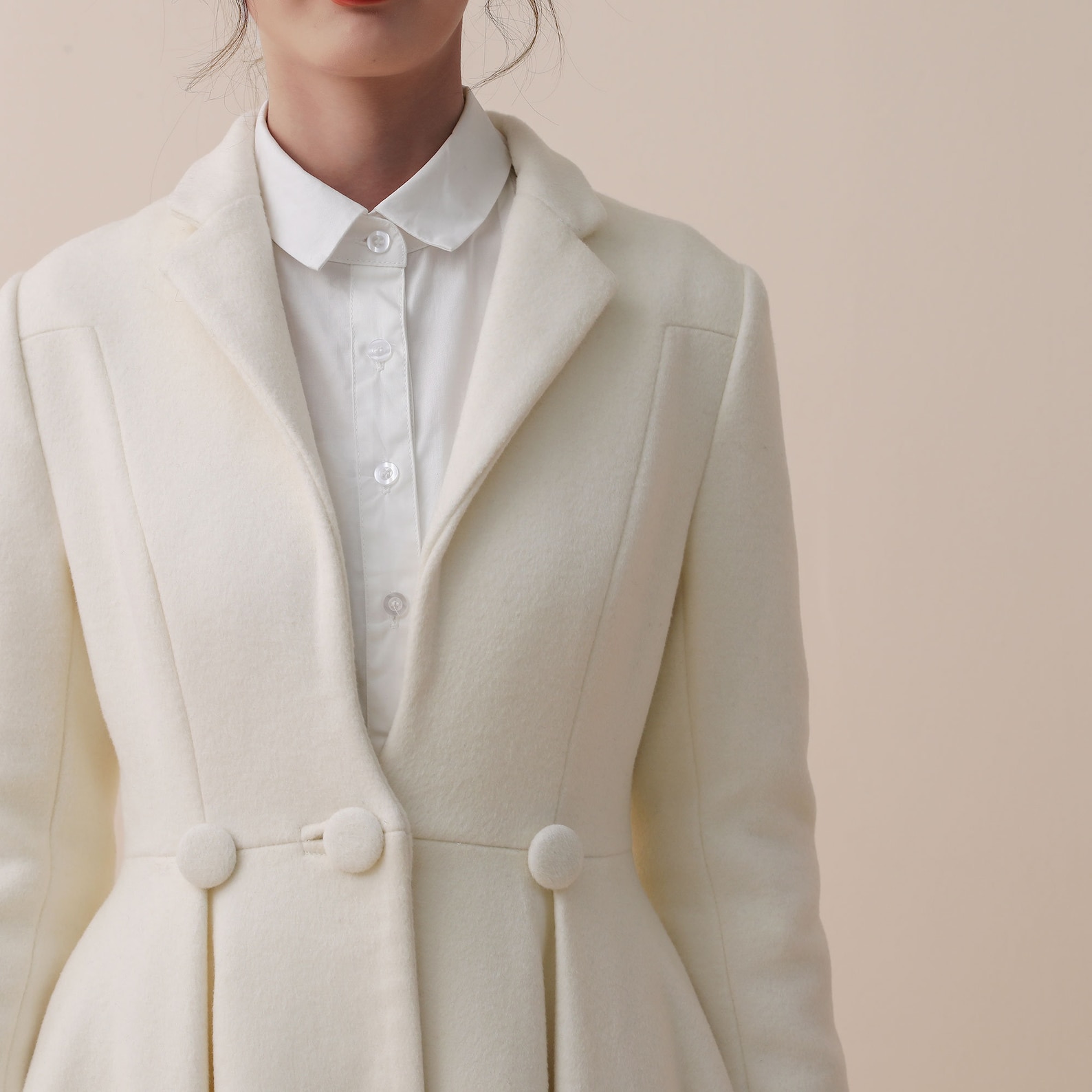 Long White Wool Princess Coat Winter Wedding Coat Victorian - Etsy