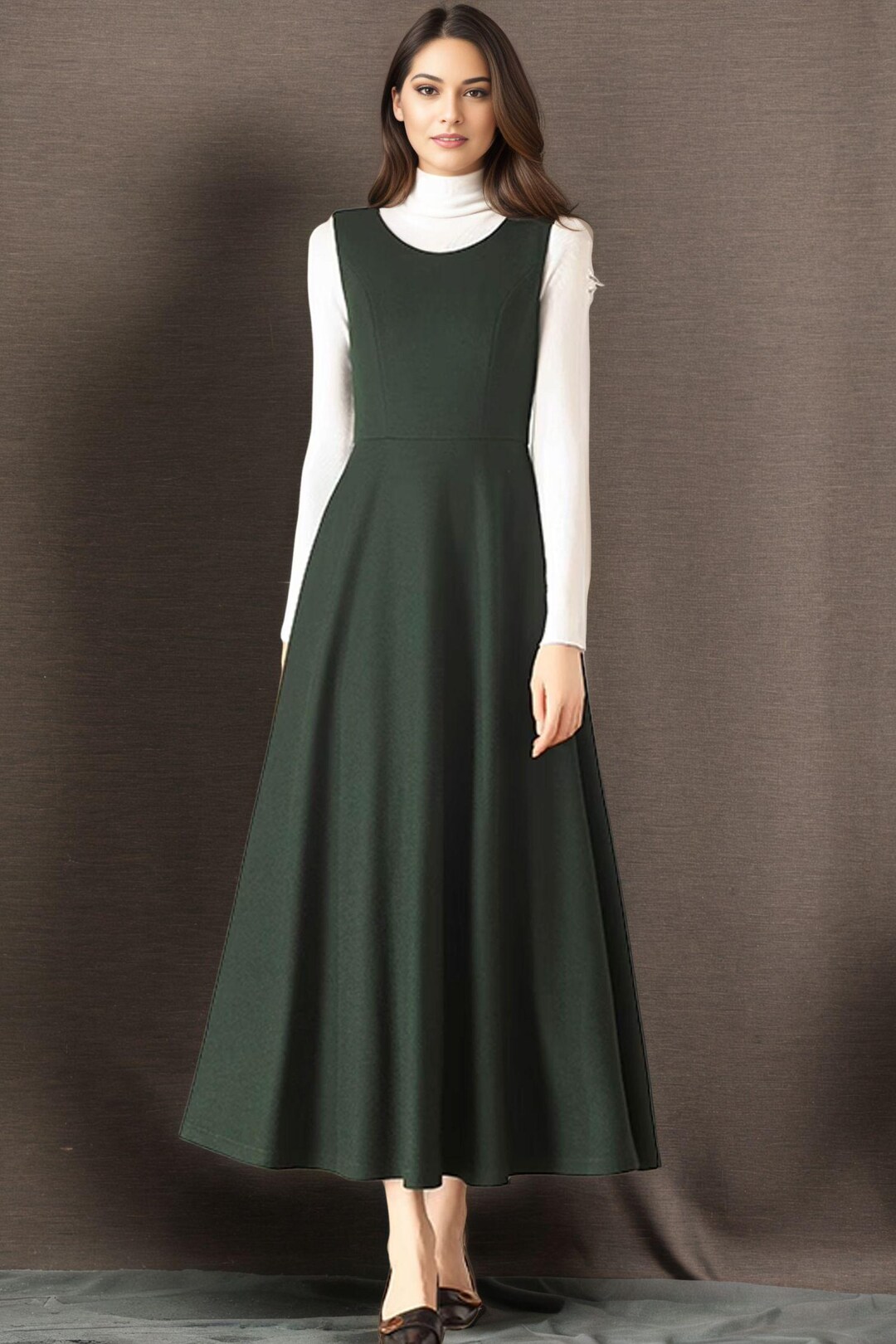 Wool Dress, Maxi Wool Dress, Winter Wool Dress, Sleeveless Wool Dress ...