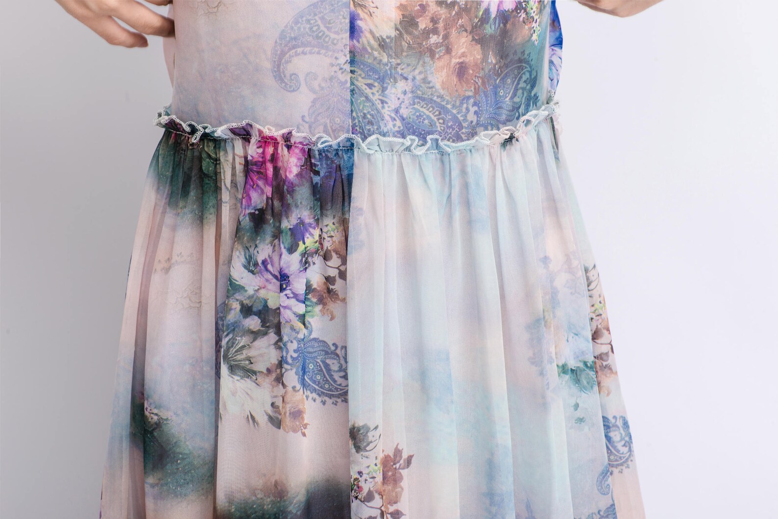 Floral Chiffon Dress Elegant Summer Party Dress in - Etsy