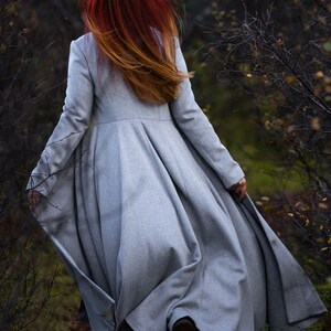 Long Wool Princess Coat, Swing Wool Coat, Fit and Flare Coat, Winter ...