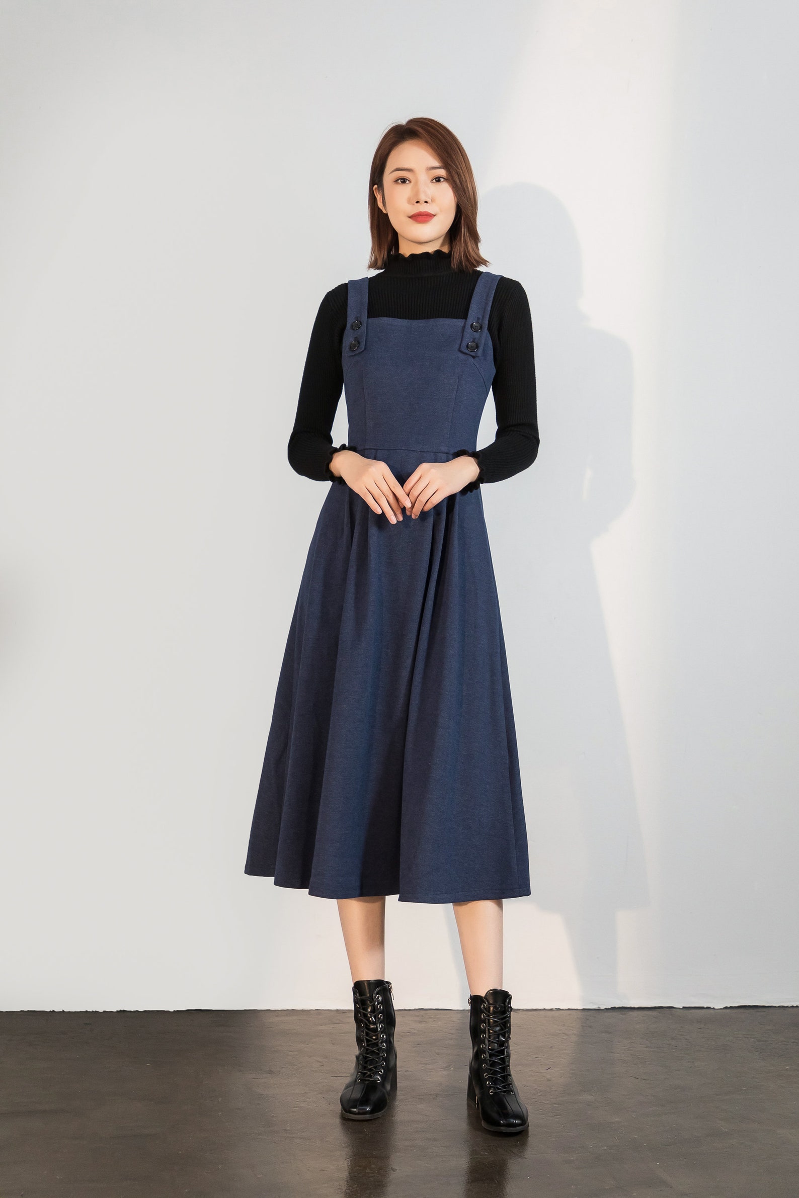 Wool Dress Wool Pinafore Dress Sleeveless Wool Dress Midi - Etsy