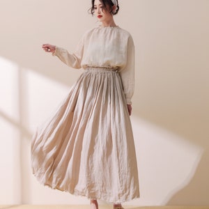 Beige Linen Tops, Linen Blouses, Women's Linen Tops, Linen Top for ...