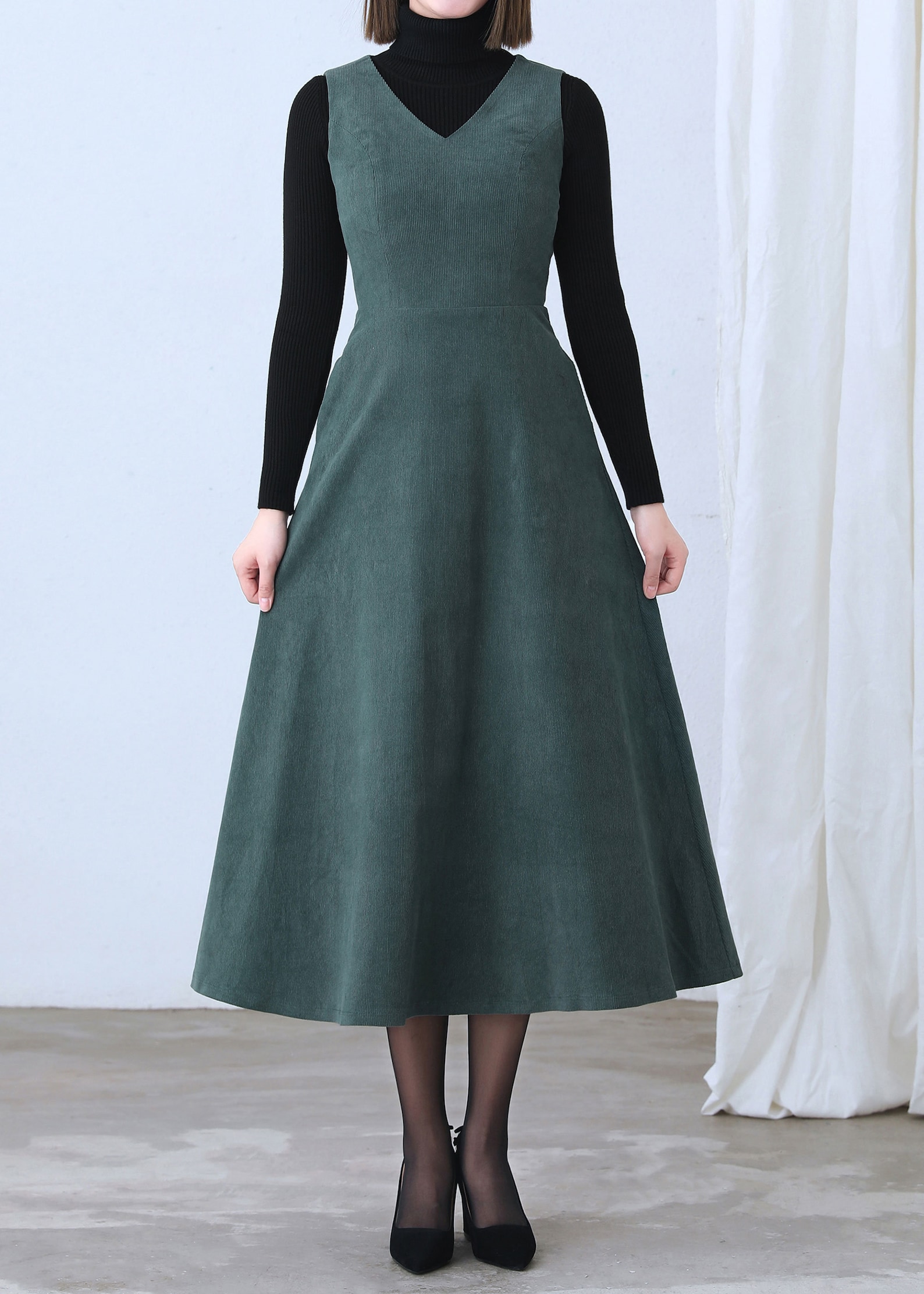 Red Corduroy Dress Womens Sleeveless Corduroy Dress Long - Etsy