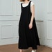 Linen Dress, Linen Pinafore Dress, Black Pinafore Dress Women, Linen ...