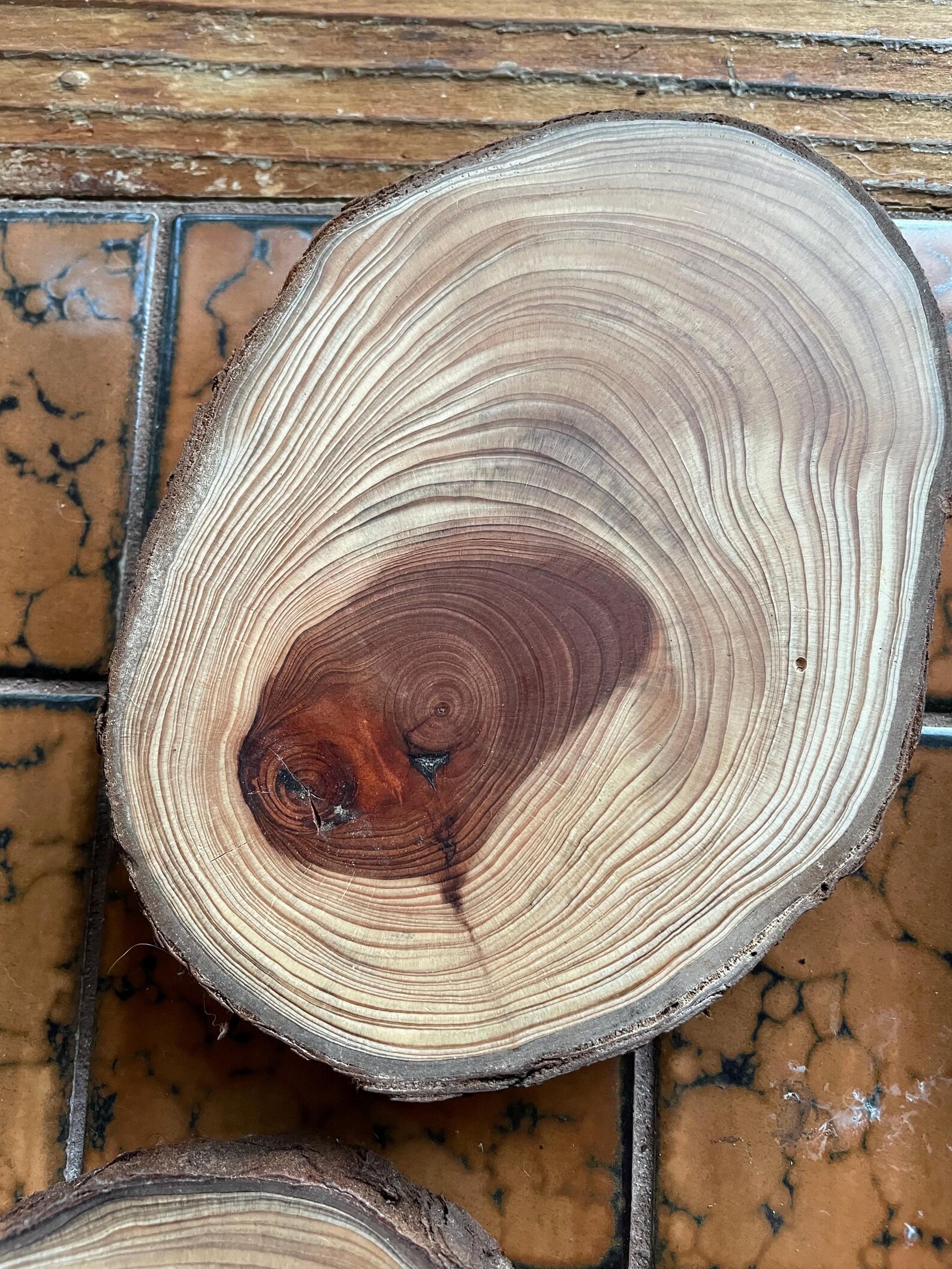 4 Redwood Coaster ~4 1/2”-5”in Diameter + 1/2” Thick Sanded Smooth ...