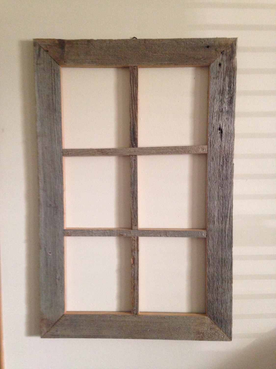 Distressed wood 6 panel window/no glass | Etsy