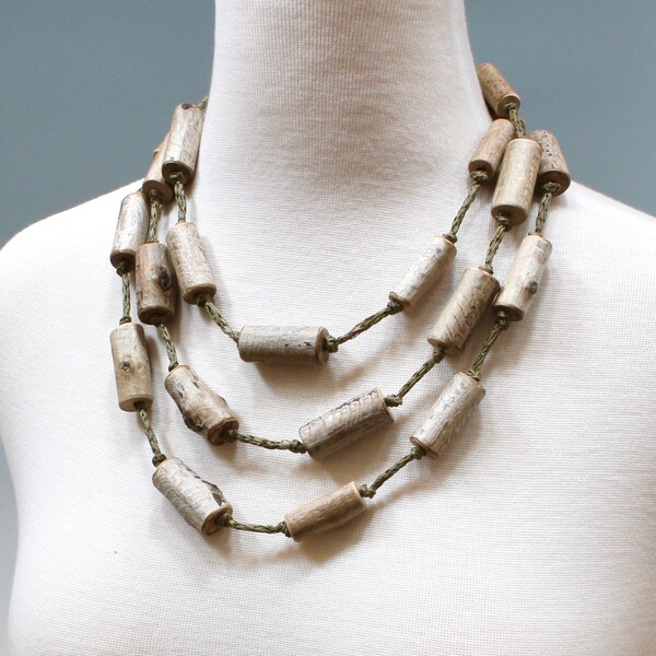 Wood Stick Necklace - Etsy