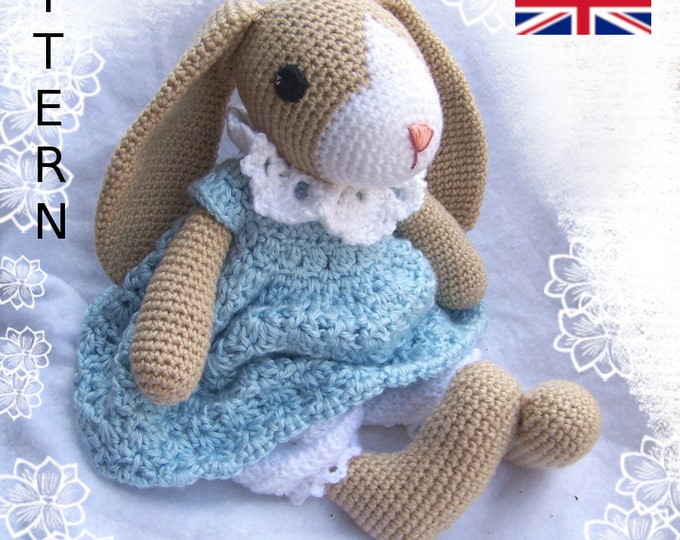 Crochet Pattern-rag Doll Bunny With Dress and Bloomers -crochet ...