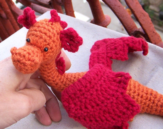 Crochet Dragon Pattern-amigurumi Dragon Pattern-stuffed Dragon-pocket ...