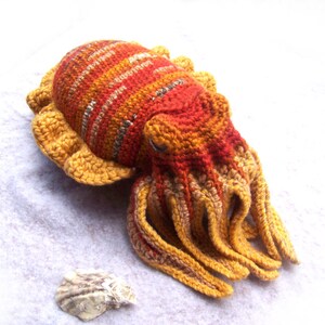 Crochet Pattern Realistic Cuttlefish-amigurumi Cuttlefish-stuffed ...